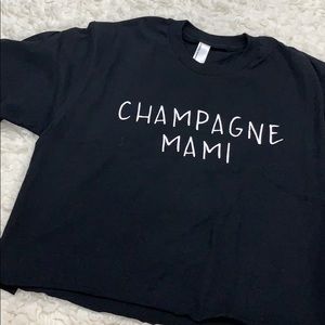 Tops | Champagne Mami Cropped Tee | Poshmark